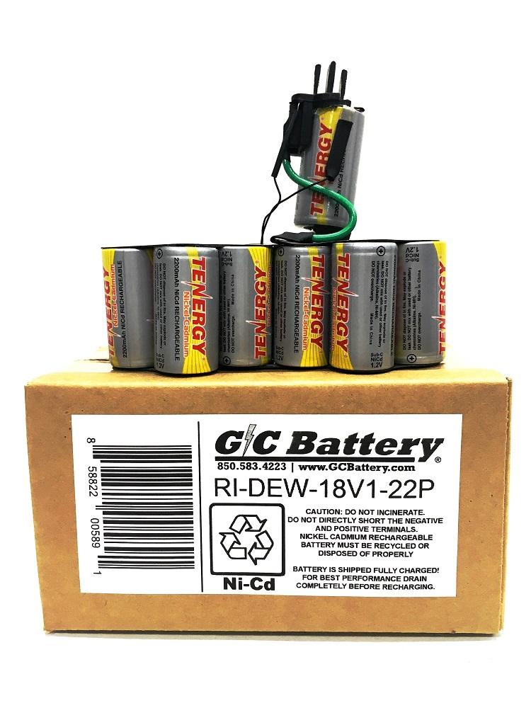 Dewalt 18v Xrp Dc9096 Battery Replacement Internals Tenergy 2 2ah Nicd