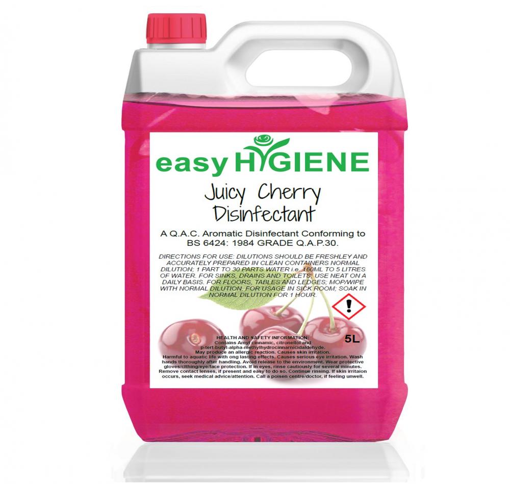 5 Litre JUICY CHERRY Disinfectant 5L Kennel Patio Car Floor Washroom ...