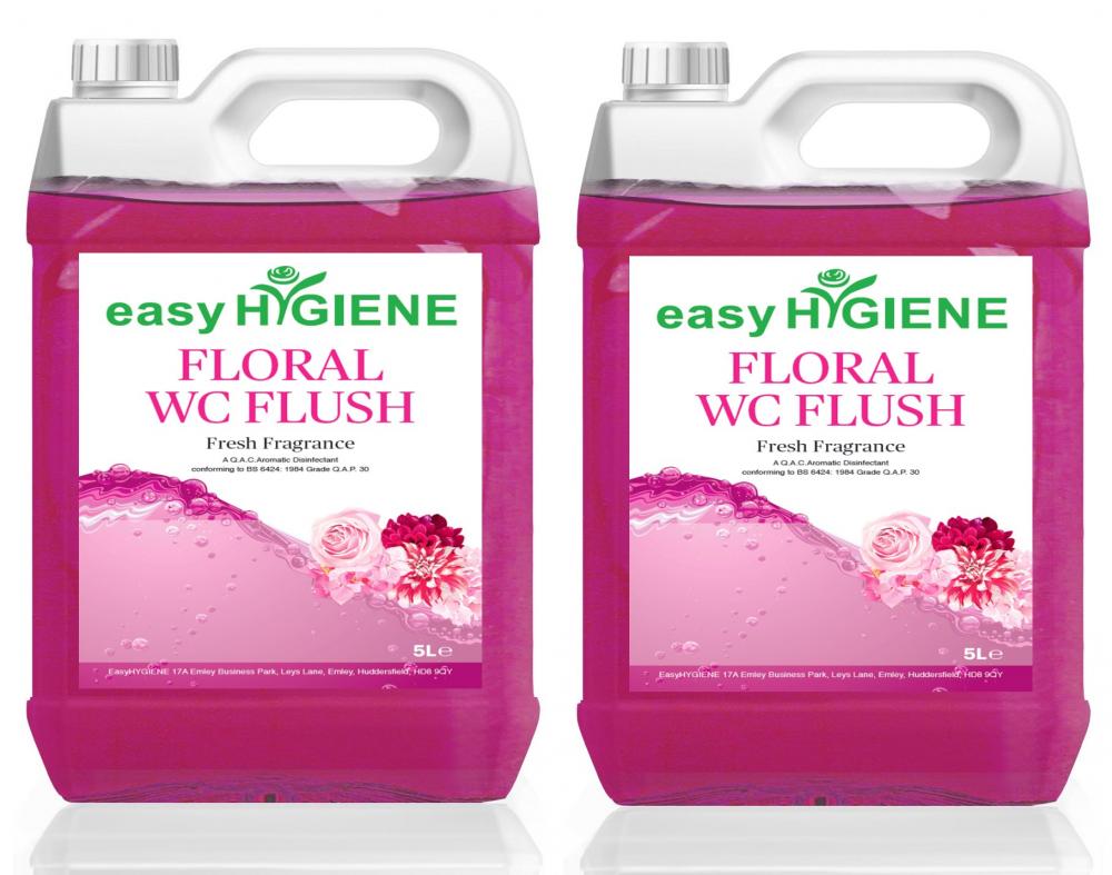 FLORAL WC FLUSH 10L CHEMICAL TOILET fluid Cleaner Portable PINK rinse 2 ...
