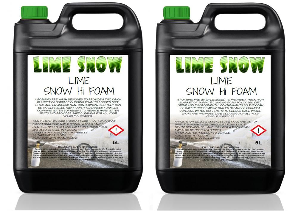 LIME 10L Pre Wash Thick Snow Foam Hi-Foam Car Foaming Rich Scented 2 x ...