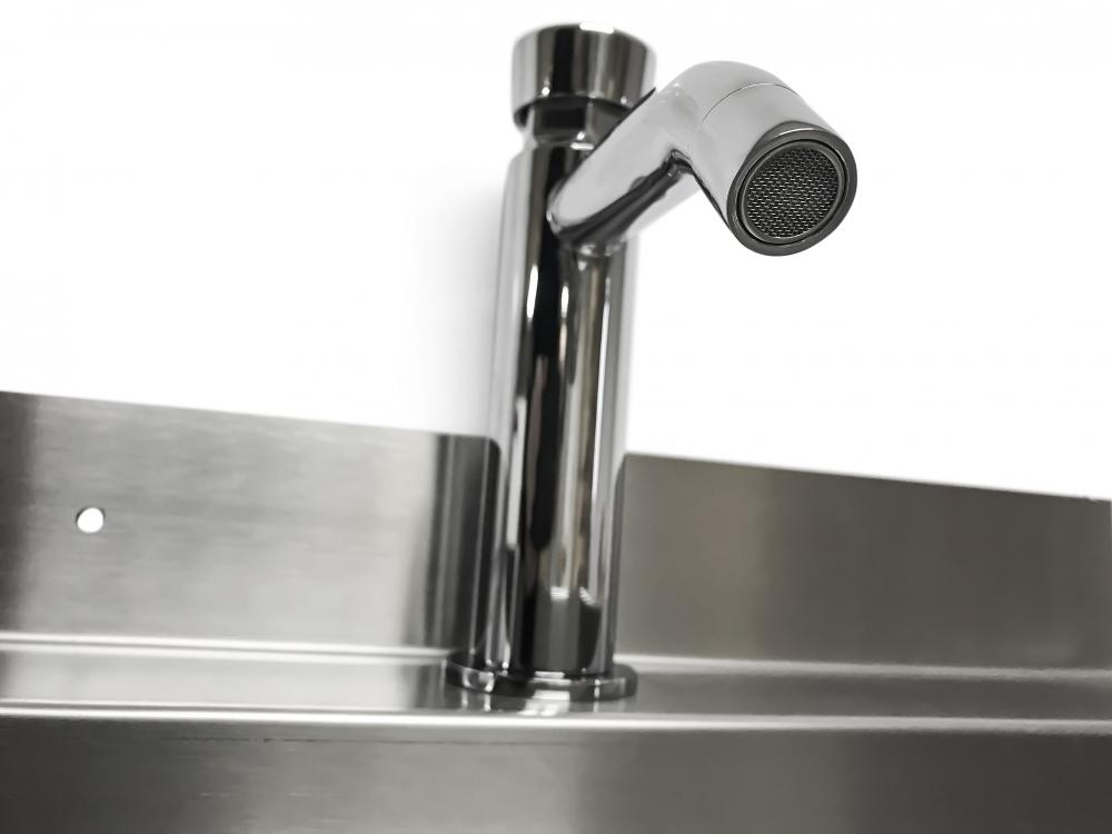 SQUID 1200 TROUGH Hand Wash SINK PUSH MIXER TAPS Stainless Steel Wall ...