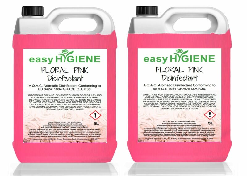 10 Litre FLORAL PINK Disinfectant 2x 5L Kennel Patio Car Washroom ...
