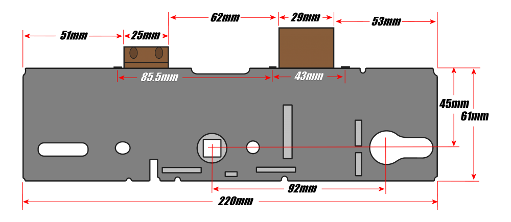 ERA Saracen Gearbox Door Lock Centre Case Replacement uPVC Mechanism ...