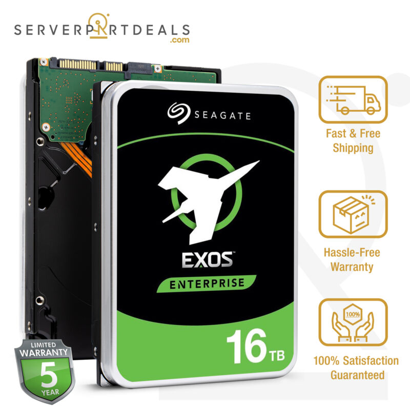 Seagate Exos X16 HDD 16TB 7.2K RPM SATA 6Gb/s 3.5" Hard Drive ...