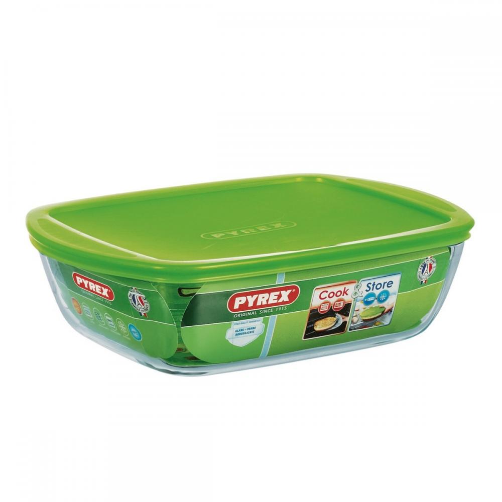 Pyrex Cook & Store 4 in 1 Rectangular Dish With Lid, 1.1 Litre ...