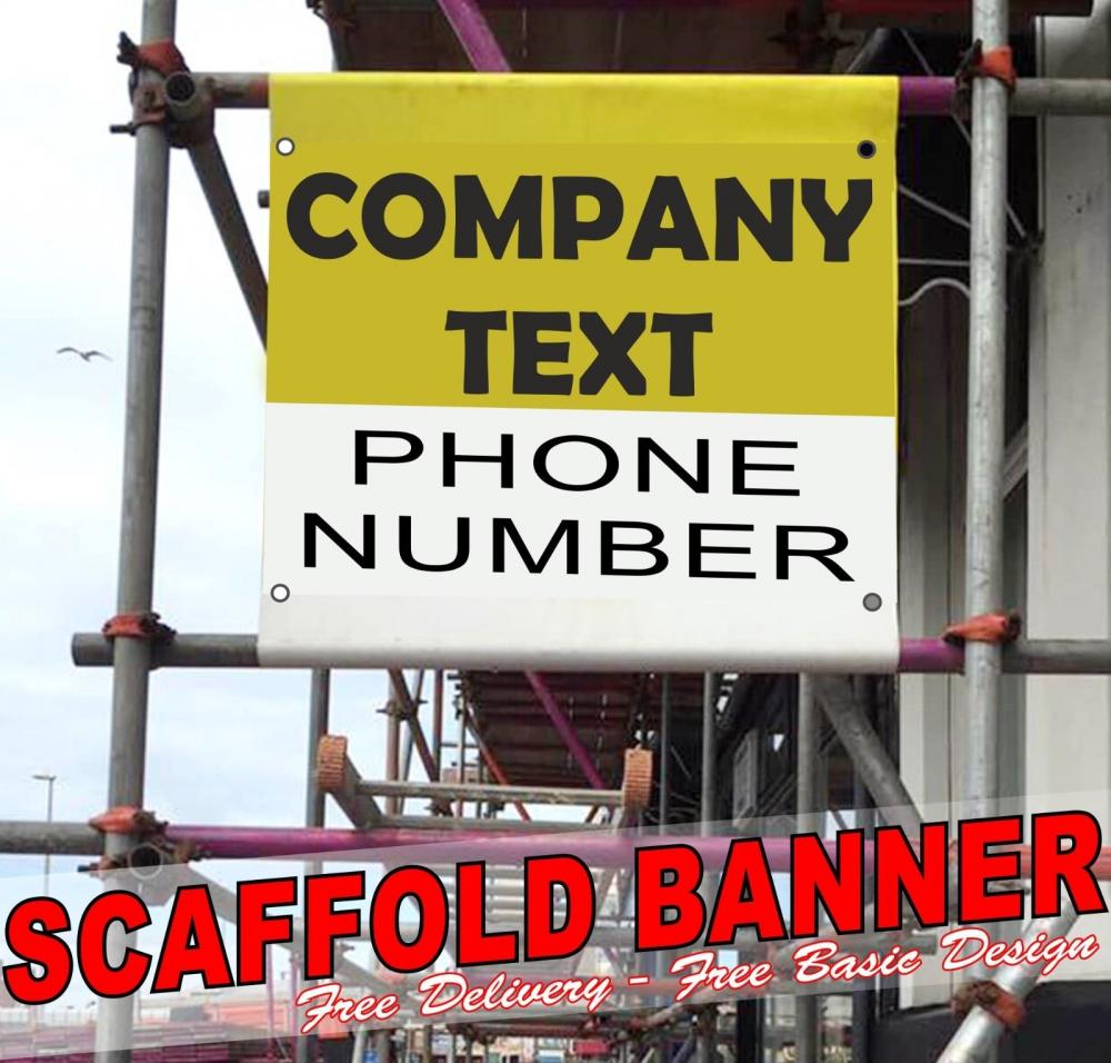 1000mm x 1000mm SCAFFOLDING BANNERS SIGNS with pole hems FREE POSTAGE ...